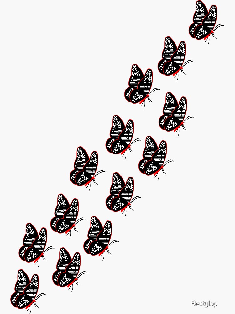 "Red Admiral Butterfly" Sticker for Sale by Bettylop | Redbubble
