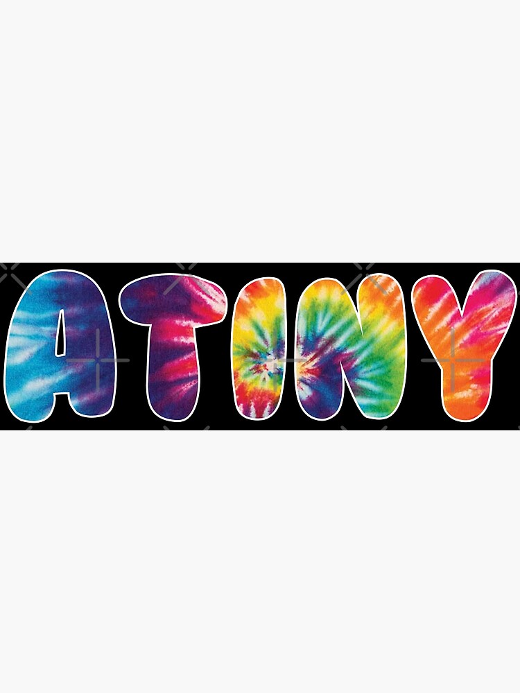 "ATEEZ - Atiny Fandom Quote Text TIE DYE Cute Rainbow" Photographic ...