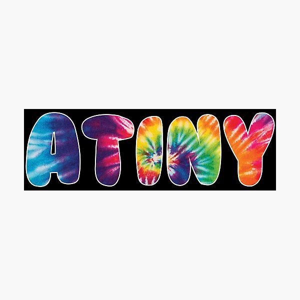 "ATEEZ - Atiny Fandom Quote Text TIE DYE Cute Rainbow" Photographic ...