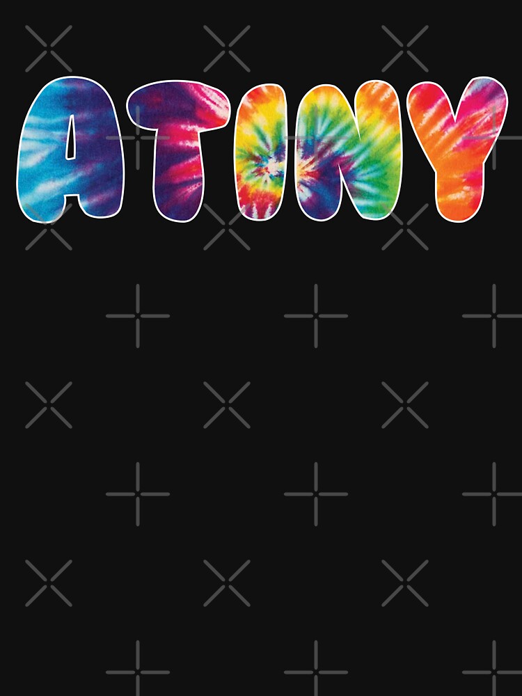 "ATEEZ - Atiny Fandom Quote Text TIE DYE Cute Rainbow" T-shirt by ...