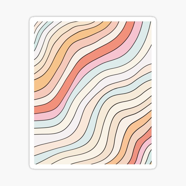 "Wavy aesthetic " Sticker by ethanscreatz | Redbubble