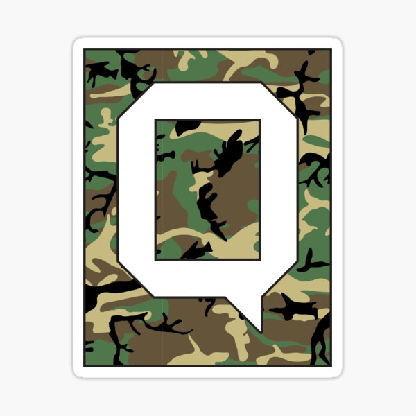 "Letter "Q" Military Camo Stencil font" Sticker for Sale by northsar ...