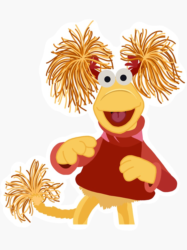 "Red from Fraggle Rock" Sticker for Sale by emilytorgal | Redbubble