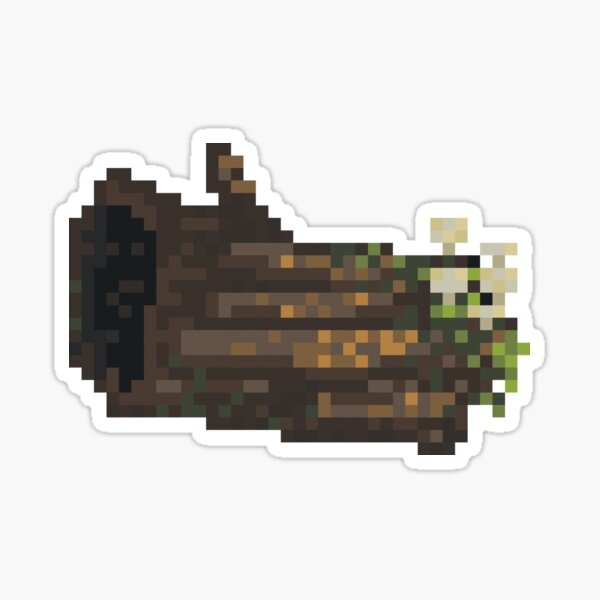 "Forest Moss Fungi Log Pixel Graphic" Sticker for Sale by Chillcrafting ...