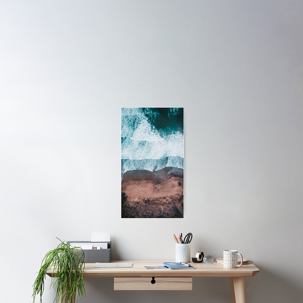 "ocean waves on the beach" Poster by SherriMans | Redbubble