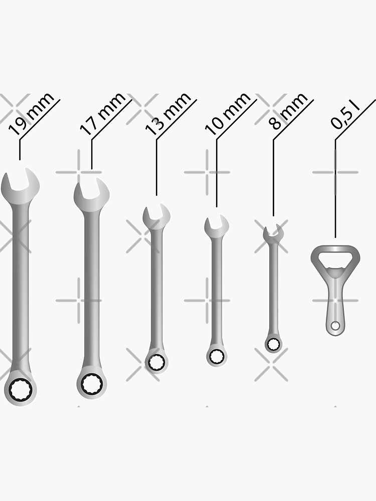 "Spanner" Sticker by Gezwompl | Redbubble