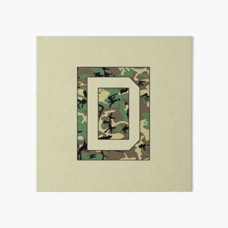 "Letter "D" Military Camo Stencil font" Art Board Print by northsar ...