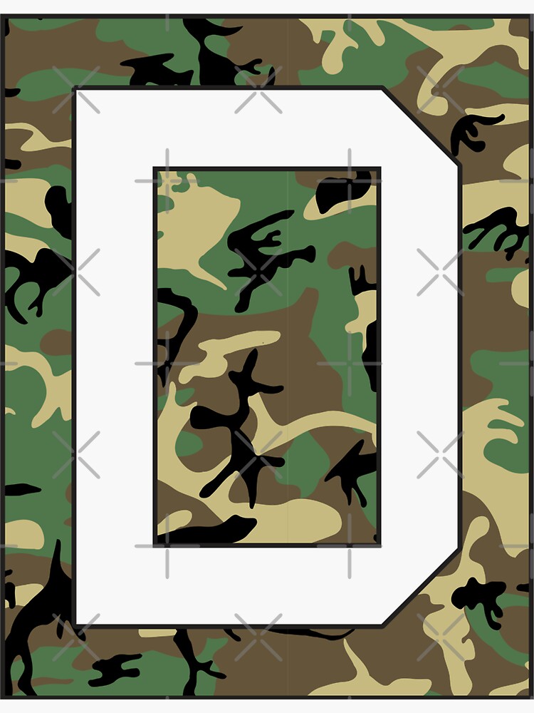 "Letter "D" Military Camo Stencil font" Sticker for Sale by northsar ...
