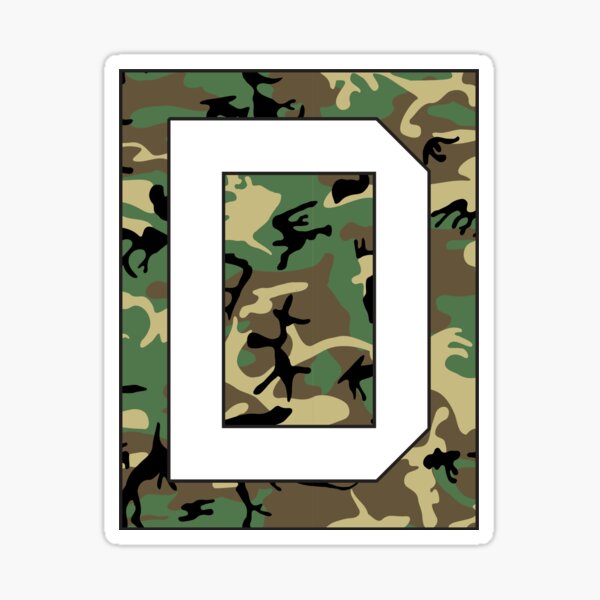 "Letter "D" Military Camo Stencil font" Sticker for Sale by northsar ...