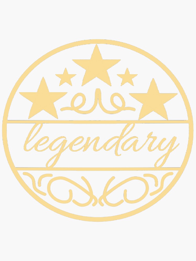 "Legendary (yellow) " Sticker for Sale by Venom55555 | Redbubble