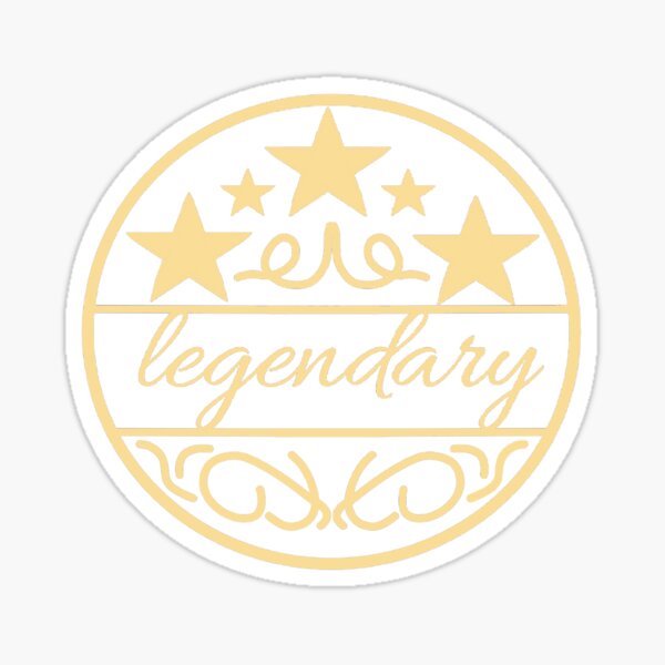 "Legendary (yellow) " Sticker for Sale by Venom55555 | Redbubble
