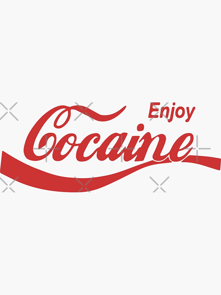 "Enjoy cocaine" Sticker for Sale by designdroplet | Redbubble