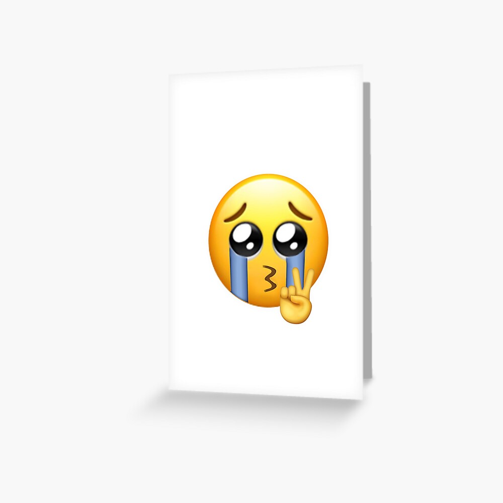 "sad girl hours crying pout emoji" Greeting Card by kcXdesign | Redbubble