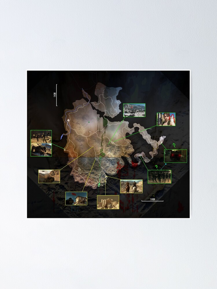 "Metal gear solid V map" Poster for Sale by Gaming-Dude | Redbubble