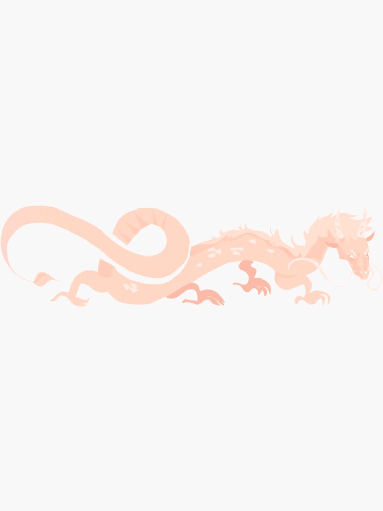"pink dragon " Sticker for Sale by bosoro | Redbubble