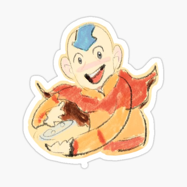 "aang!!" Sticker for Sale by cjokami | Redbubble