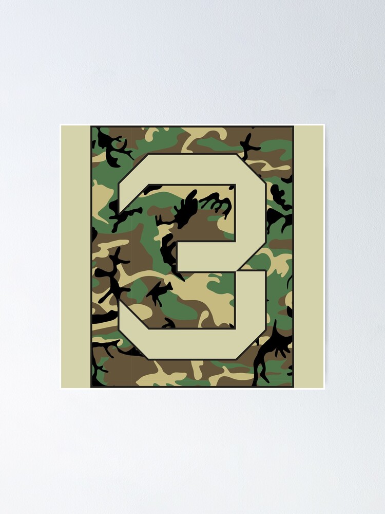 Póster «Número "3" tipografía Military Camo Stencil» de northsar ...
