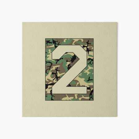 "Number "2" Military Camo Stencil font" Art Board Print by northsar ...