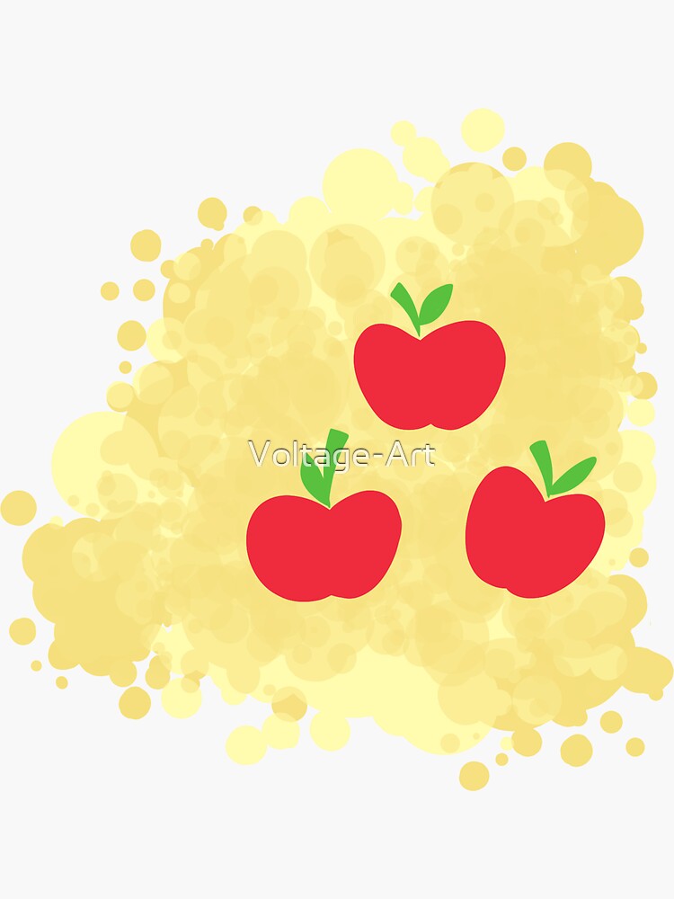 "Applejack Cutie Mark" Sticker for Sale by Voltage-Art | Redbubble