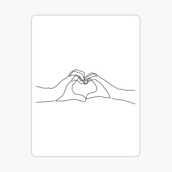 "Heart Hands" Sticker for Sale by emily-work815 | Redbubble