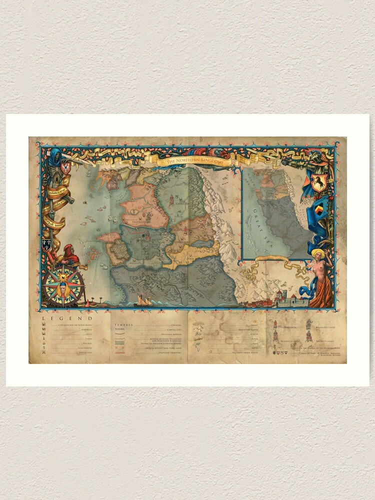 "Witcher map II" Art Print for Sale by Gaming-Dude | Redbubble