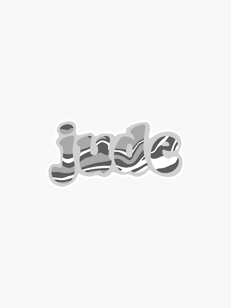 "custom name design (jude)" Sticker for Sale by createdbymia | Redbubble