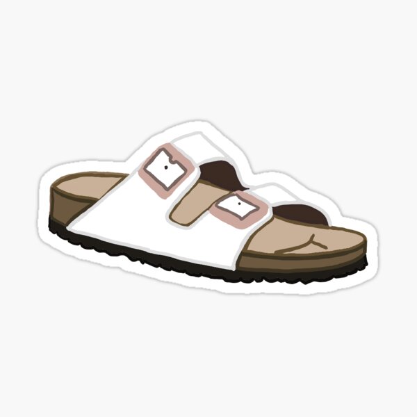 White Birkenstock Stickers | Redbubble