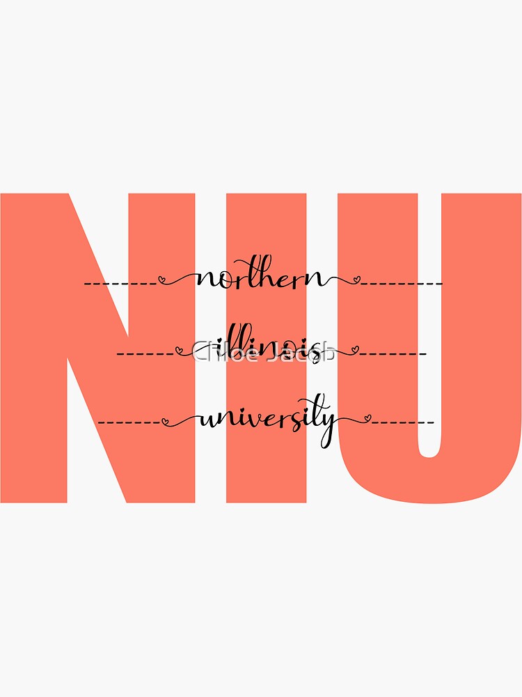 "NIU overlay-Northern Illinois University " Sticker for Sale by ...