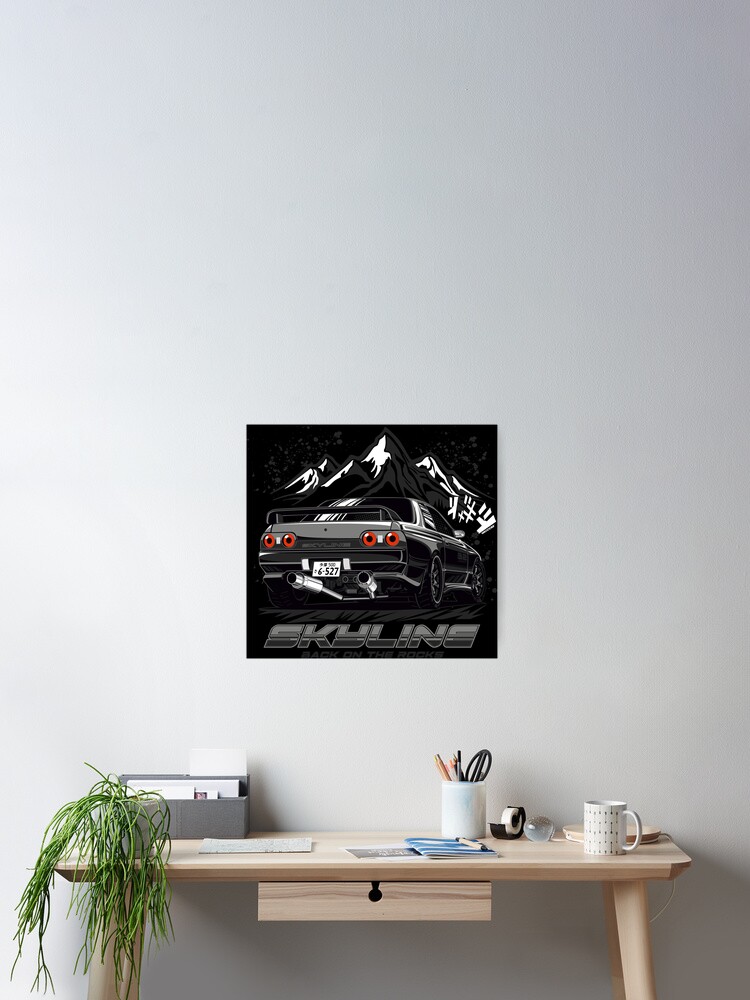 "VR38 Swapped Skyline R32" Poster for Sale by RACING FACTORY | Redbubble