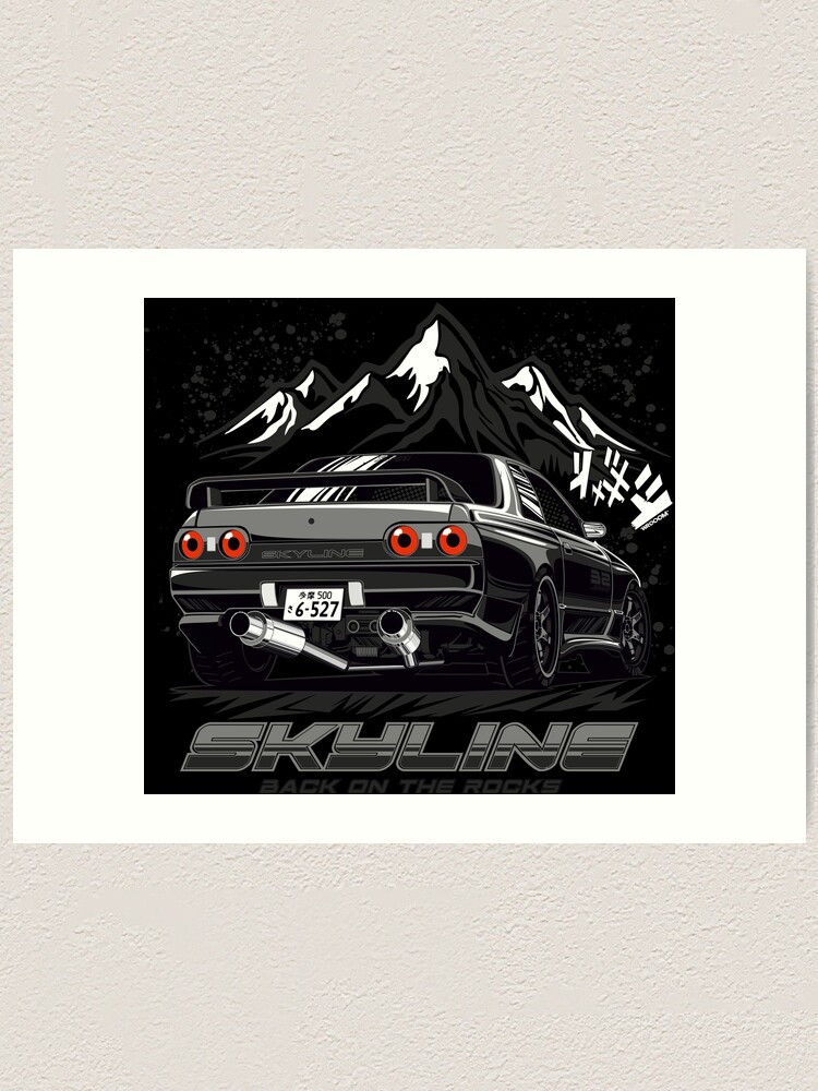 "VR38 Swapped Skyline R32" Art Print by w1gger | Redbubble