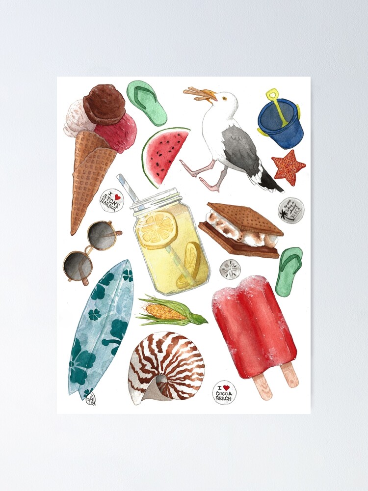 "Summer Starter Pack" Poster by thegreylag | Redbubble