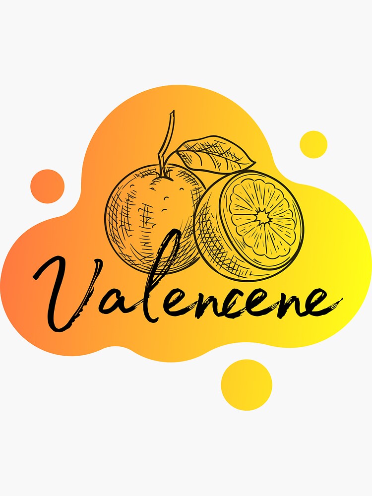 "Valencene Terpene Orange Gradient Black" Sticker for Sale by Dabbrina ...