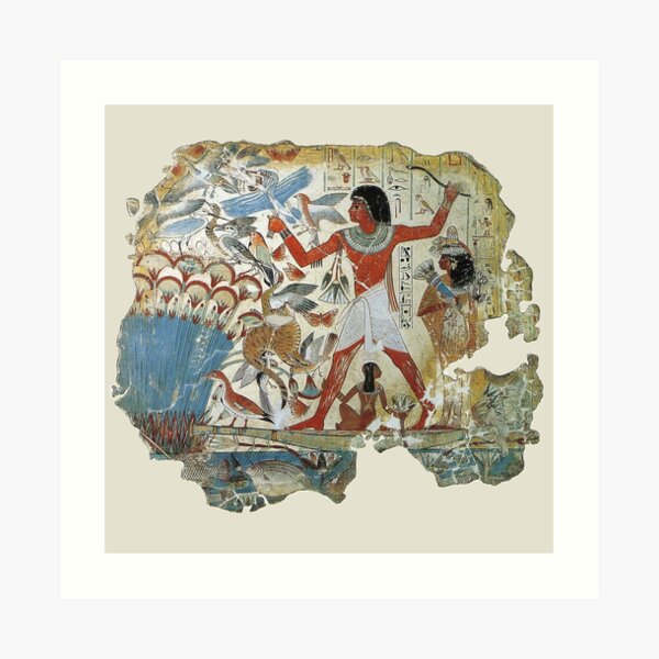"Fowling Scene from The Tomb of Nebamun" Art Print for Sale by ...