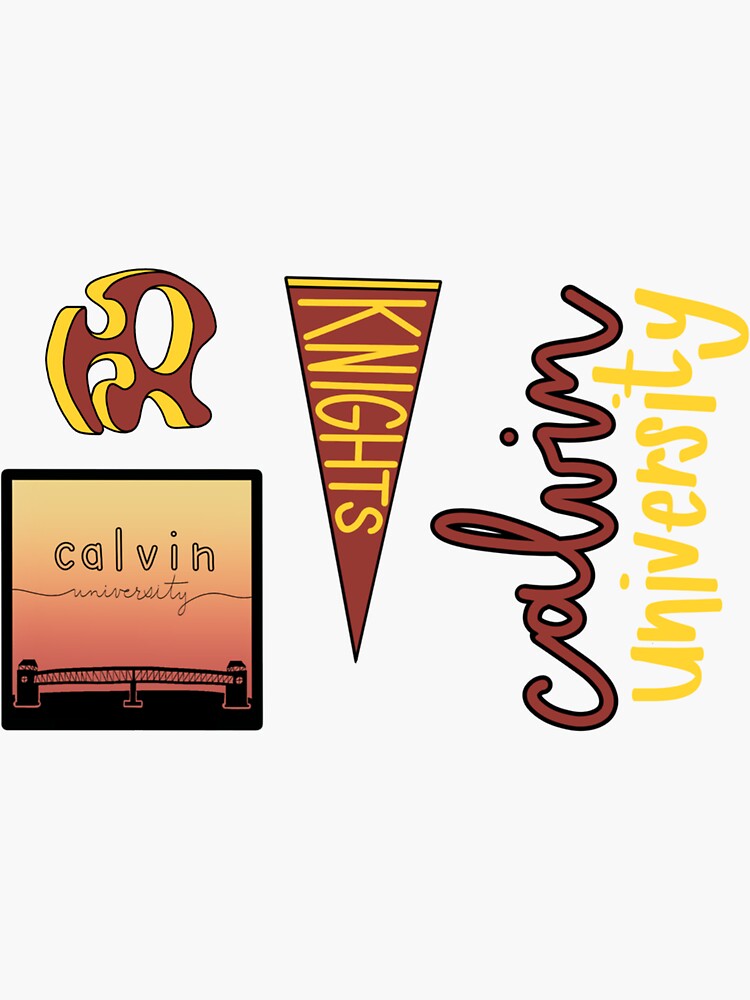 "Calvin University Sticker Bunch" Sticker for Sale by megansphrases ...