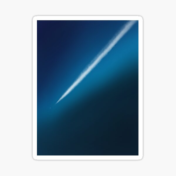 "Contrail Overhead" Sticker for Sale by GreenMountainT | Redbubble