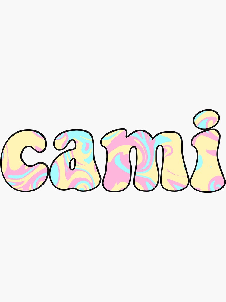 "cami " Sticker for Sale by aacreates | Redbubble