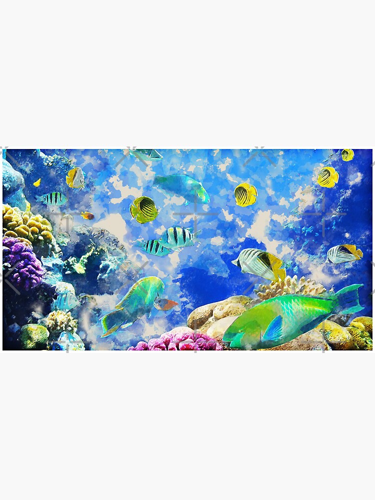 "Tropical fish digital hand painting" Sticker for Sale by ...