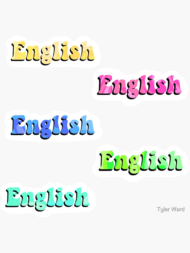 " English Label Sticker Pack" Sticker for Sale by GirlyGoods | Redbubble