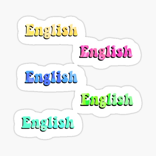 " English Label Sticker Pack" Sticker for Sale by GirlyGoods | Redbubble