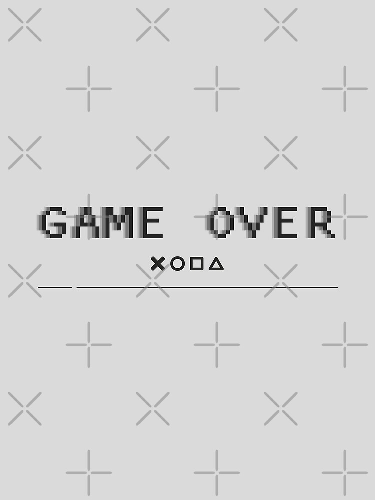 "GAME OVER , grey black" Poster for Sale by YAL925 | Redbubble