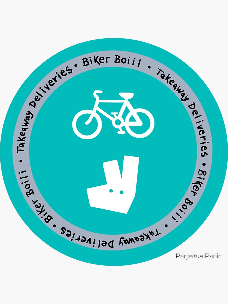 "Cyclist Delivery Boiii Deliveroo Design 1" Sticker for Sale by ...