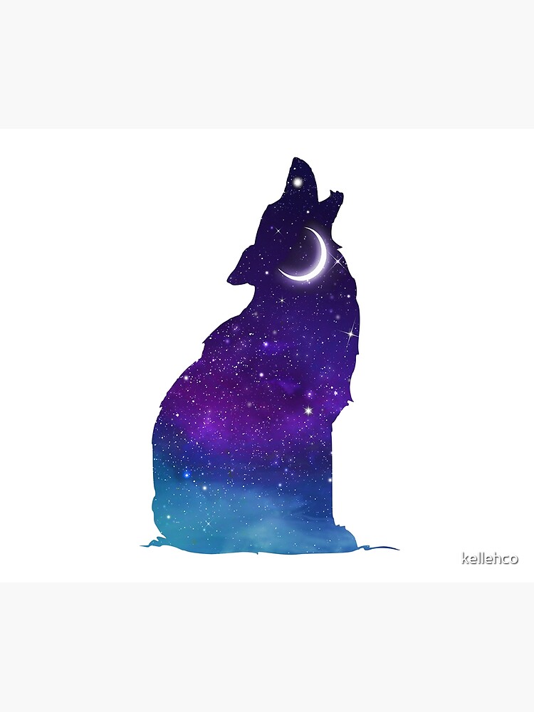 "Galaxy Wolf Howling " Poster by kellehco | Redbubble