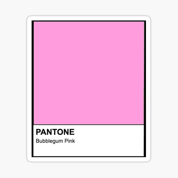 "pantone bubblegum pink paint" Sticker for Sale by adelieneshops ...