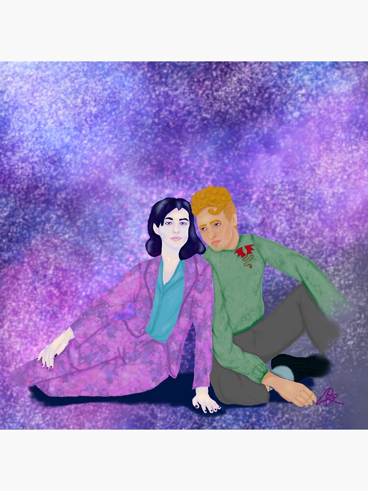 "Snowbaz in space (and love)" Sticker by Werezolft | Redbubble
