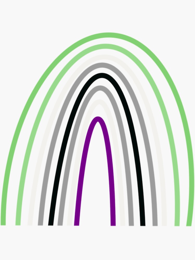"Aroace Flag Rainbow" Sticker by handraws | Redbubble