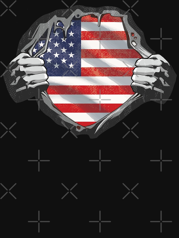 "Proud American Chest " Active T-Shirt for Sale by infleims | Redbubble