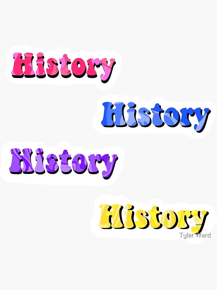 "History Label Sticker Pack" Sticker for Sale by GirlyGoods | Redbubble