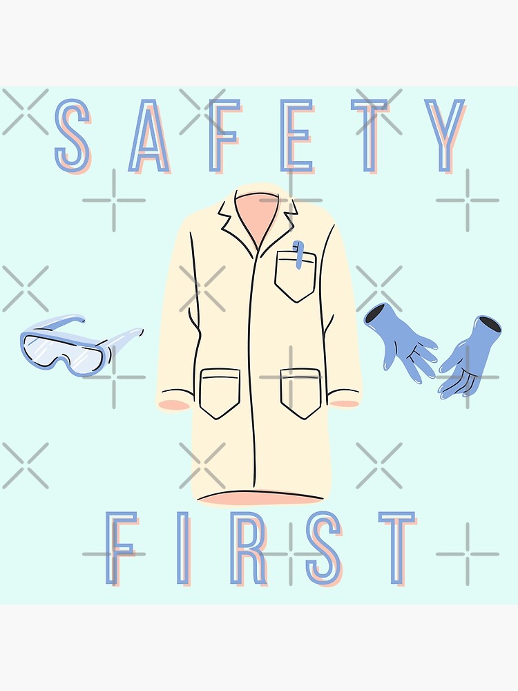 "Safety First Cute Lab Safety" Poster for Sale by quiet-charm | Redbubble