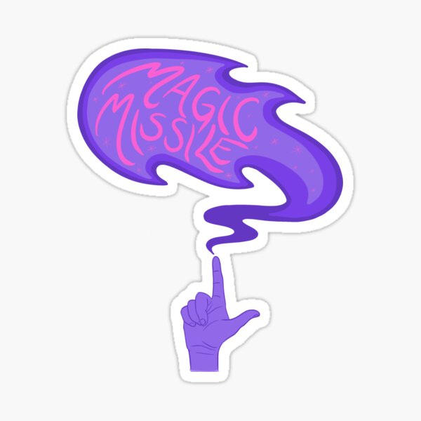 "Magic Missile Spell" Sticker for Sale by casieropski | Redbubble