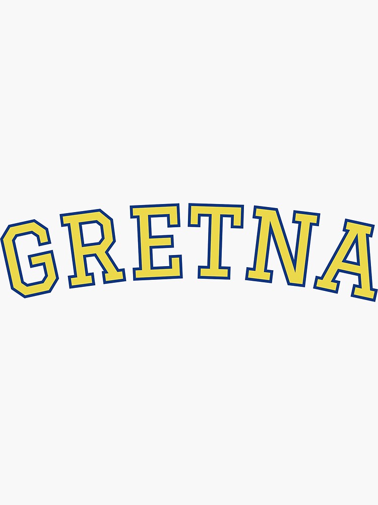 "Gretna Middle & High School College Font" Sticker for Sale by ...